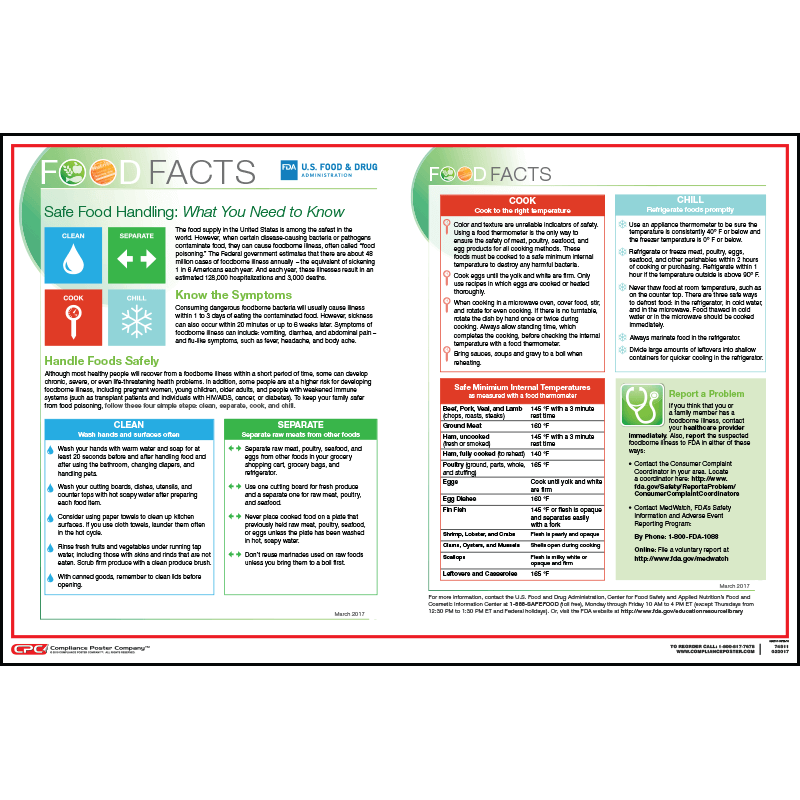 Food Safety Poster 16 15 Nutrition Education Store Vrogue co